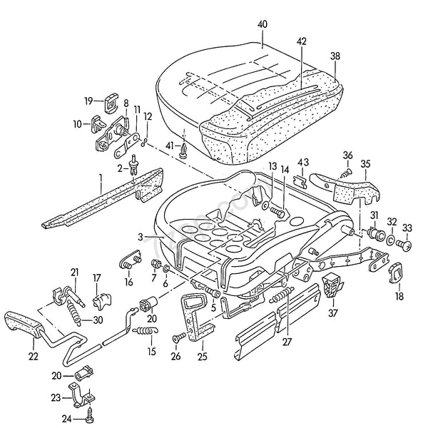 Seat Runner Cover (Left Side) – Golf Mk2 Parts