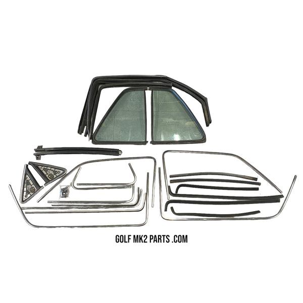 Chrome window seal trim set 5 door CE2 New Type – Golf Mk2 Parts